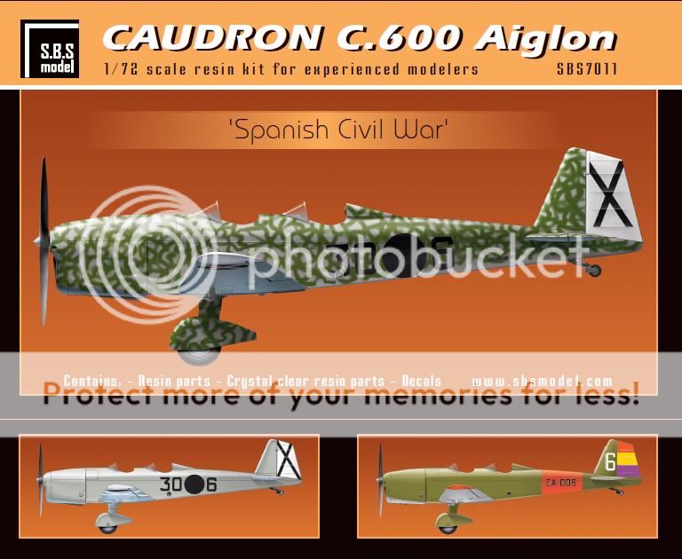 1/72 - Caudron C.600 Aiglon resin kit by SBS - released - new boxing ...